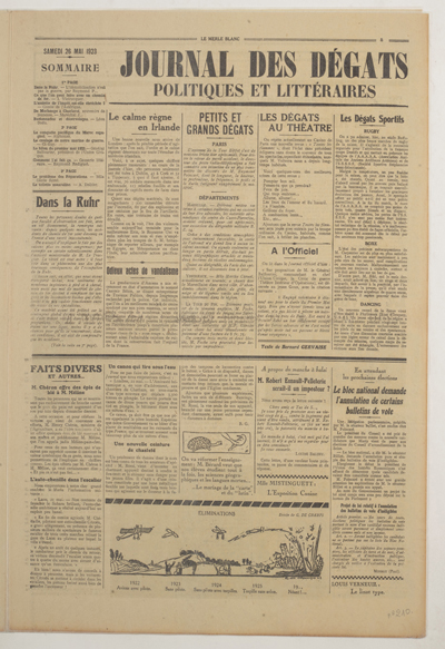 Pastiches de presse à la Bibliothèque nationale de France-François ...